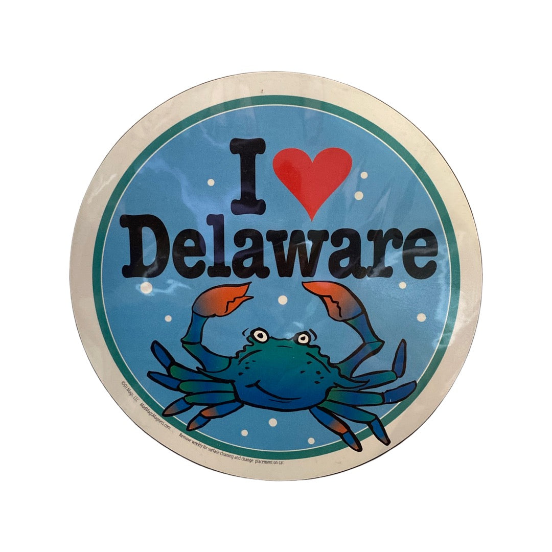 I LOVE DELAWARE CAR DECAL – Lewes Wear